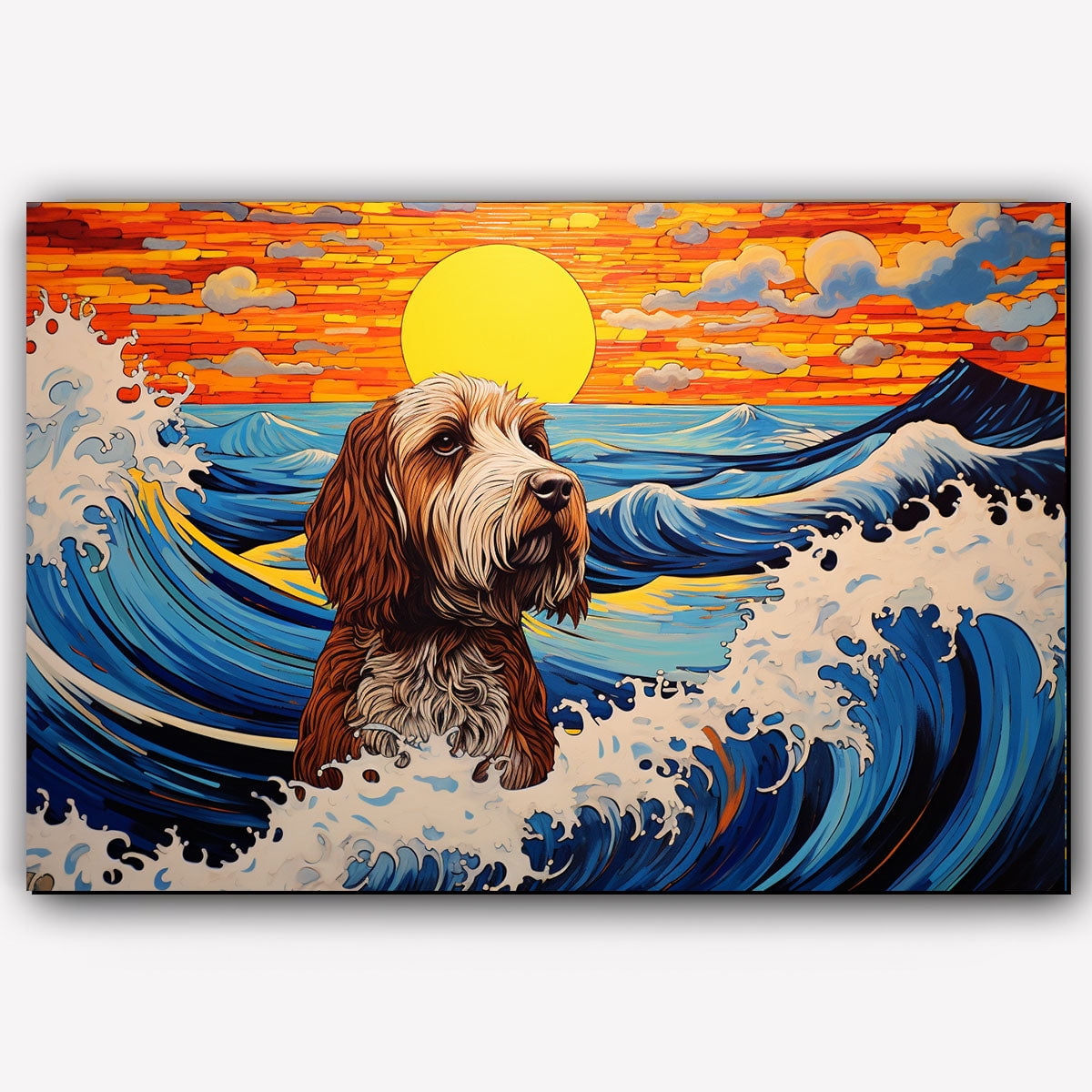 Grand Basset Griffon Vendeen Canvas Wall Art - Artistic Dog ...