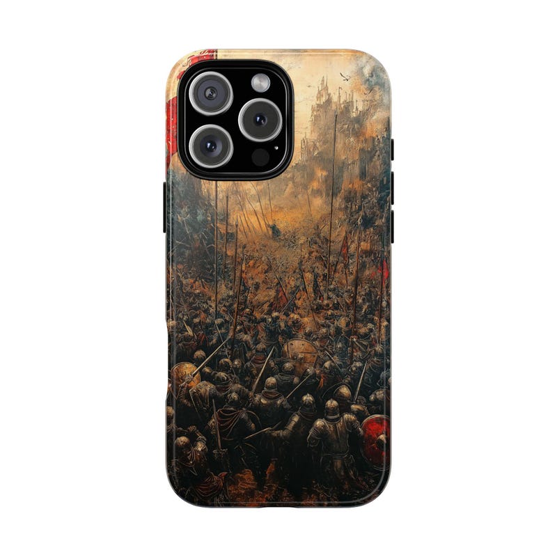 Grand Battle of Armor Knights in a Medieval War Phone Case for iPhone ...