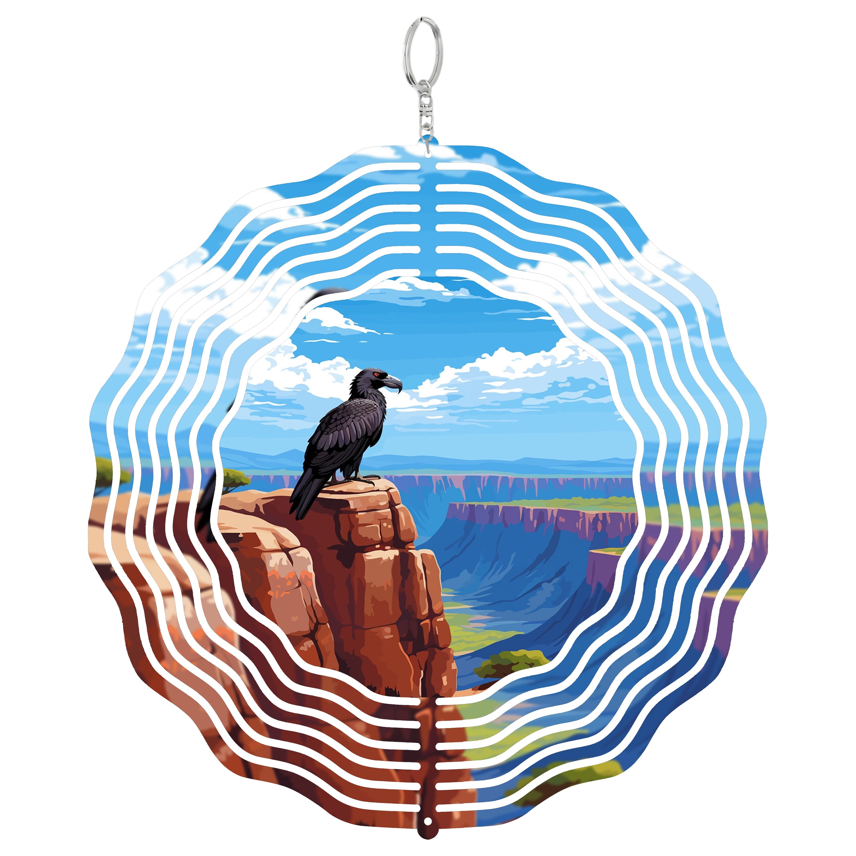 Grand Canyon 3D Wind Spinner Metal Hanging Ornament Outdoor Decor ...