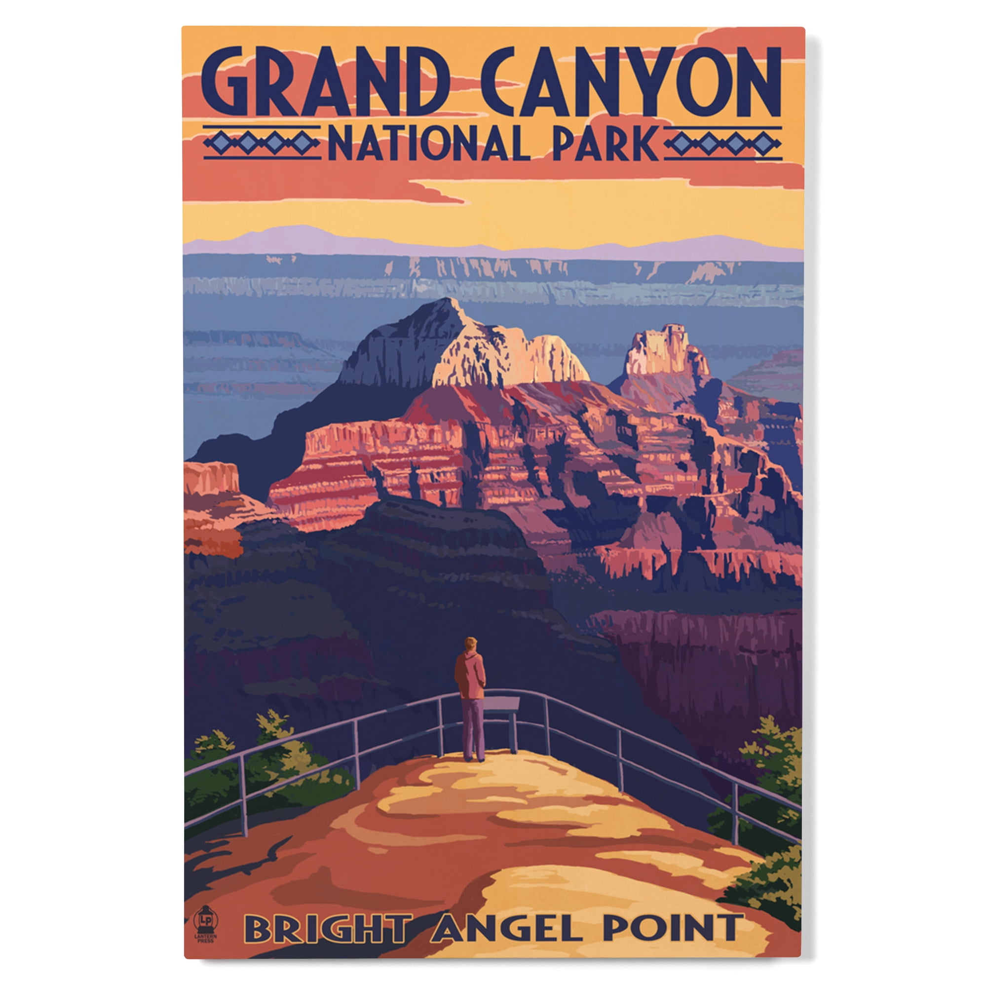 Grand Canyon National Park, Arizona, Bright Angel Point Birch Wood Wall ...