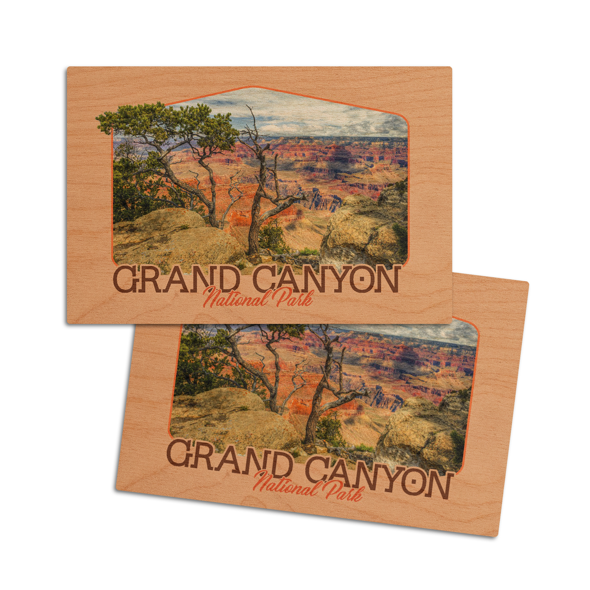 Grand Canyon National Park, Arizona, Canyon View, Contour (4x6 Birch ...