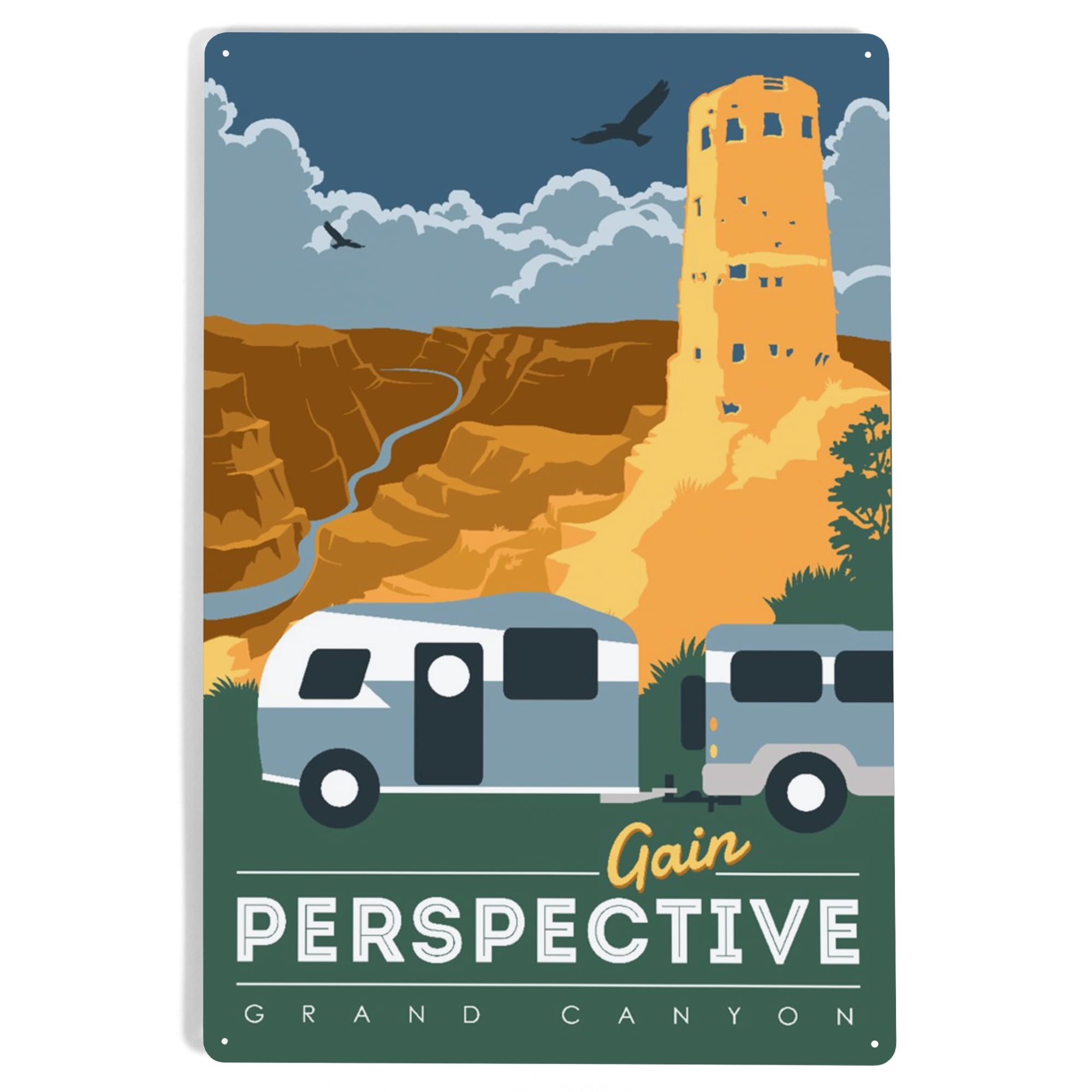 Grand Canyon National Park, Arizona, Gain Perspective, Vector Style ...