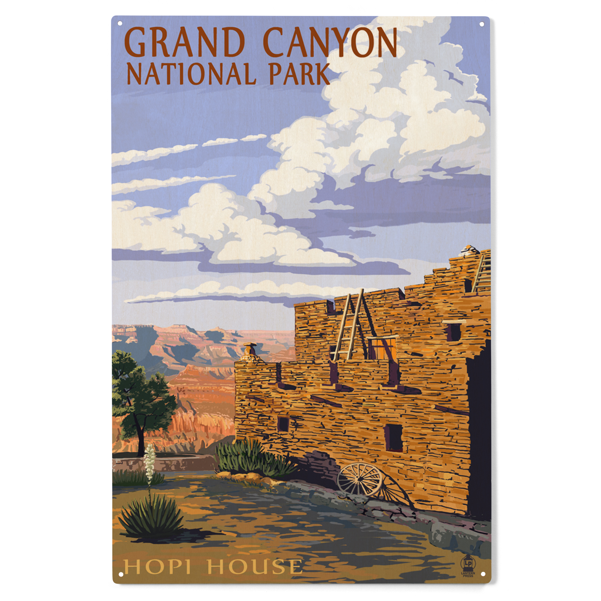 Grand Canyon National Park, Hopi House Birch Wood Wall Sign (10x15 ...