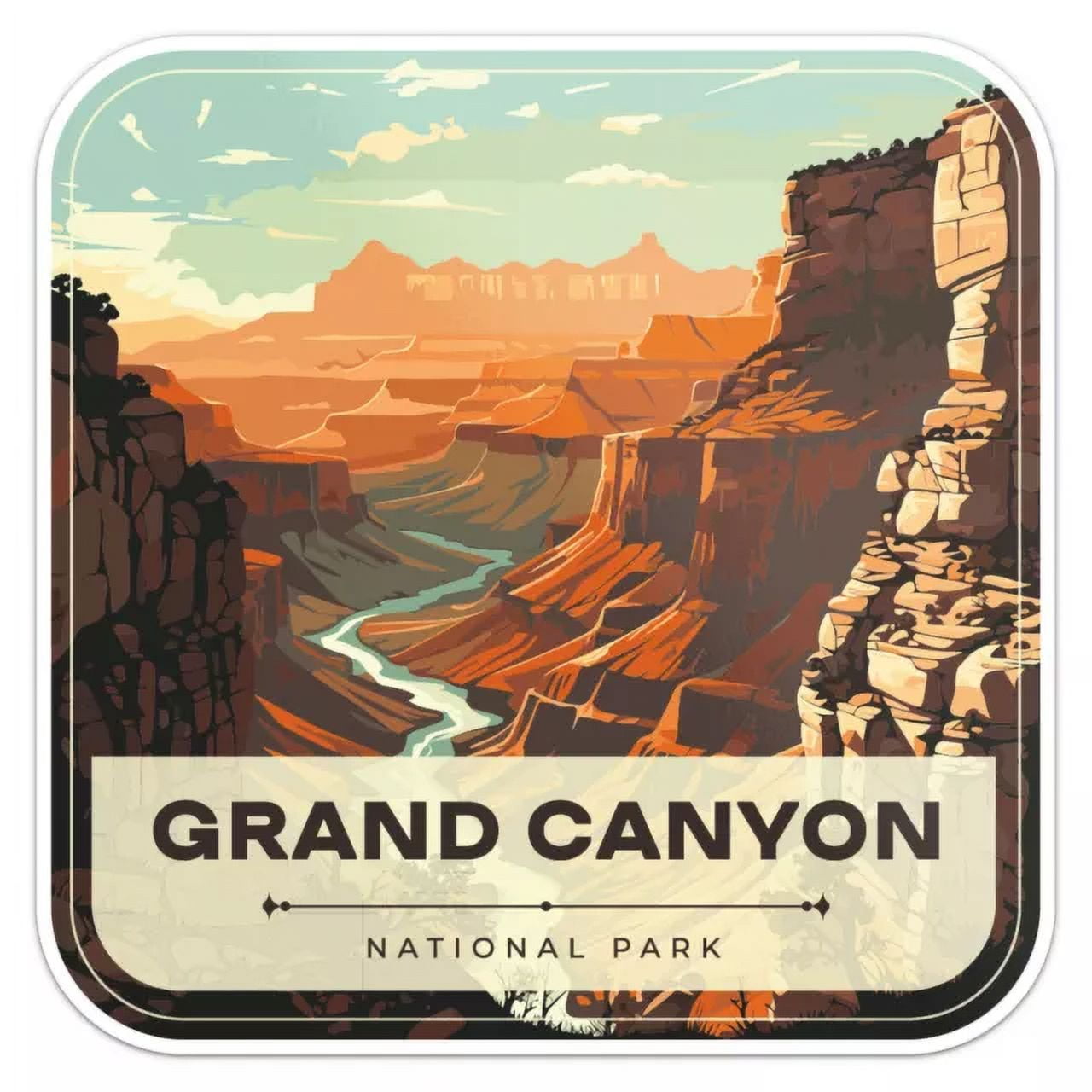 Grand Canyon National Park Usa Decal Sticker Phone Decal Water Bottle ...