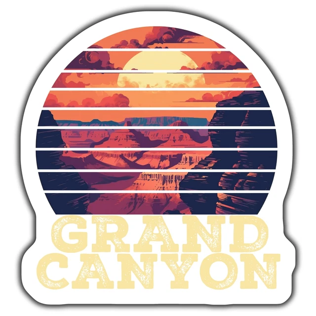 Grand Canyon Sticker, Sunset Scenery Decal, National Park Sticker ...