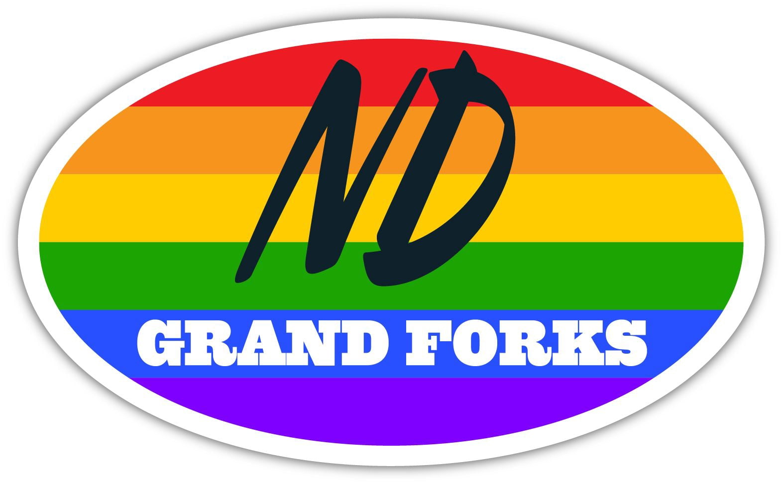 Grand Forks ND North Dakota Grand Forks County Rainbow Pride Flag 6 ...