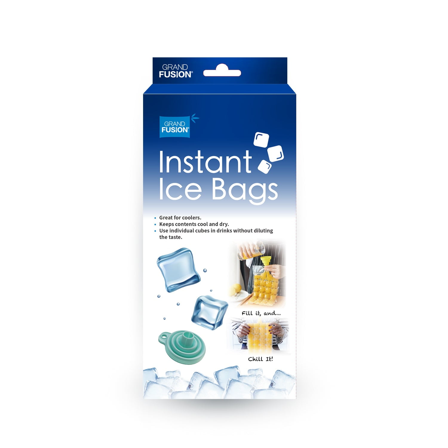 Grand Fusion 24 oz 9.25"x 4.72"x 3.46" Instant Ice Bag - Walmart.com