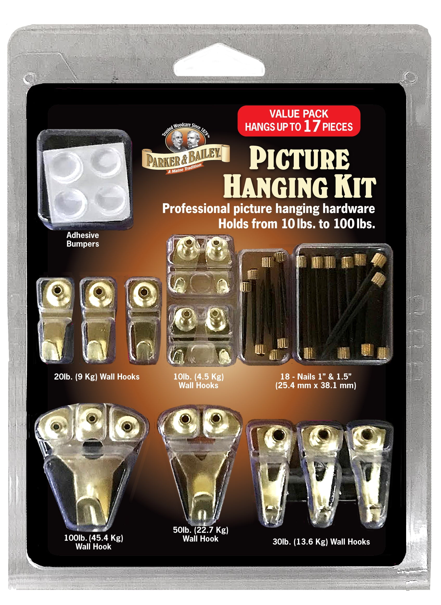 Parker & Bailey Assorted Wall Hanger Tools - Drywall Suitable Picture ...