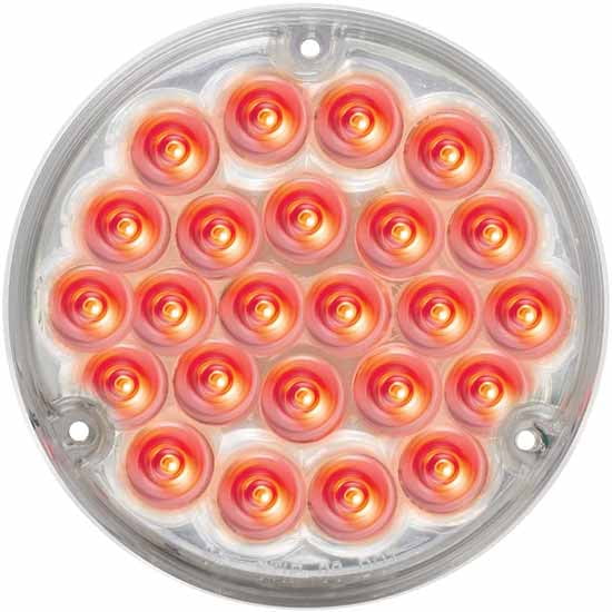 Grand General 87588 4 Inch Round Stop, Turn & Tail Light, Red LED ...