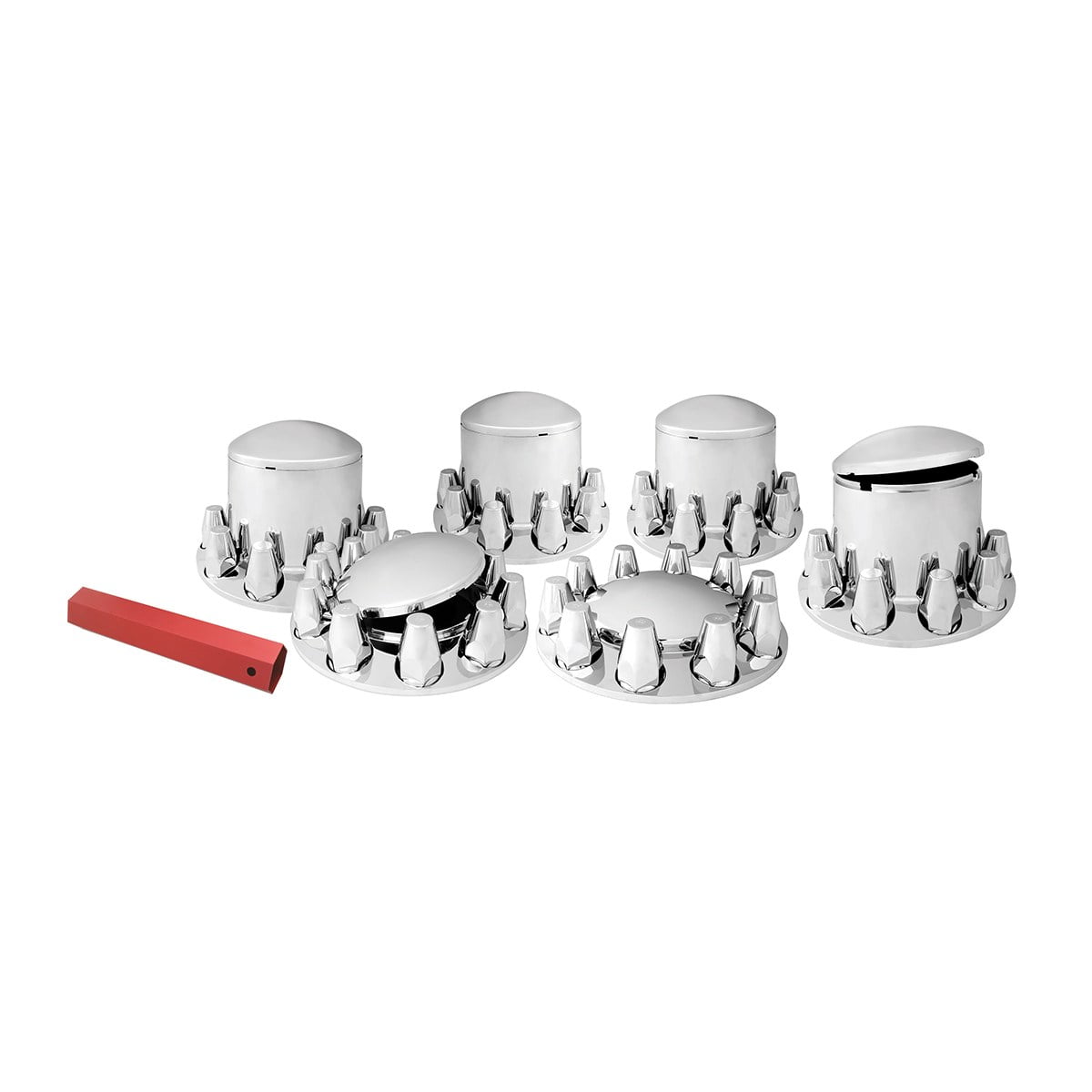 Grand General 40234 Chrome Plastic Complete ABS Axle Cover Set with ...