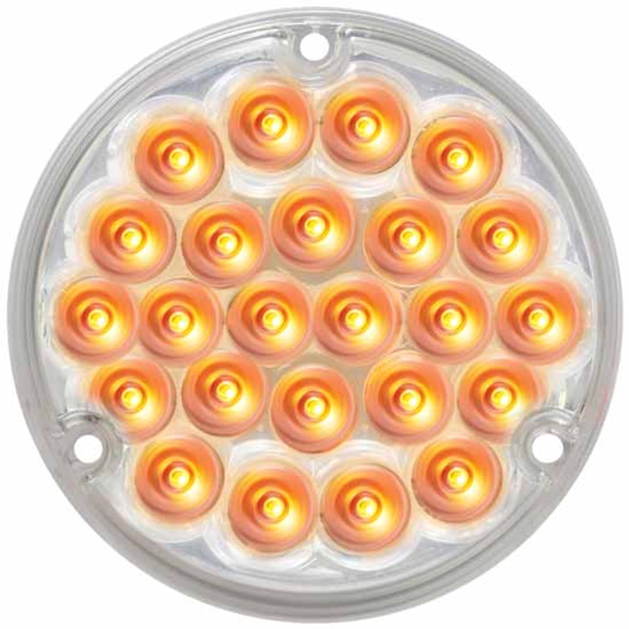 Grand General 76151 - 4 Inch Amber & White Round LED W/ Plug-In Female ...