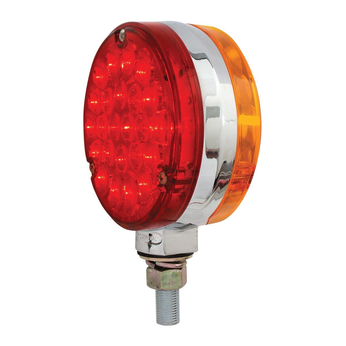 Grand General 78360 4" Round Double Faced Pearl 24 LED Amber/Red ...