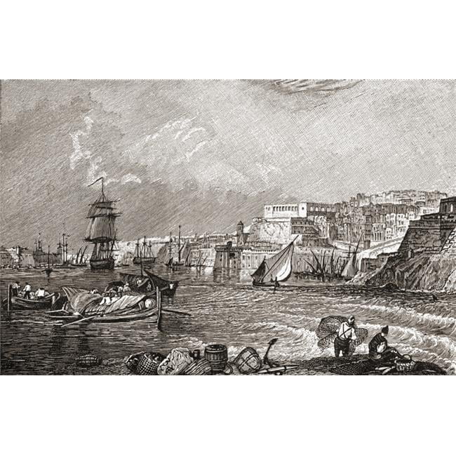 The Grand Harbour, Valetta, Malta After The Painting By Turner From The ...