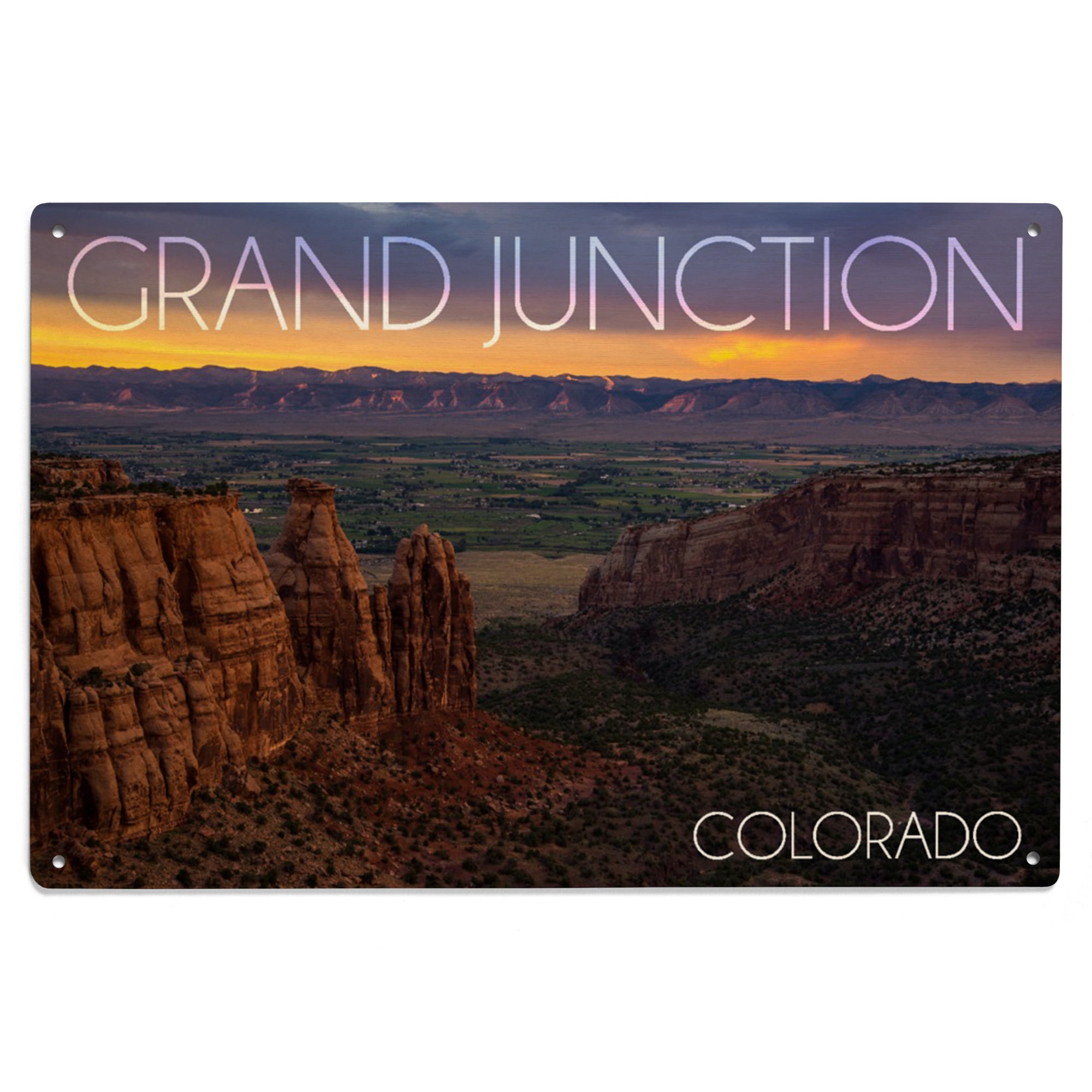 Grand Junction, Colorado, Wedding Canyon Sunset Birch Wood Wall Sign ...