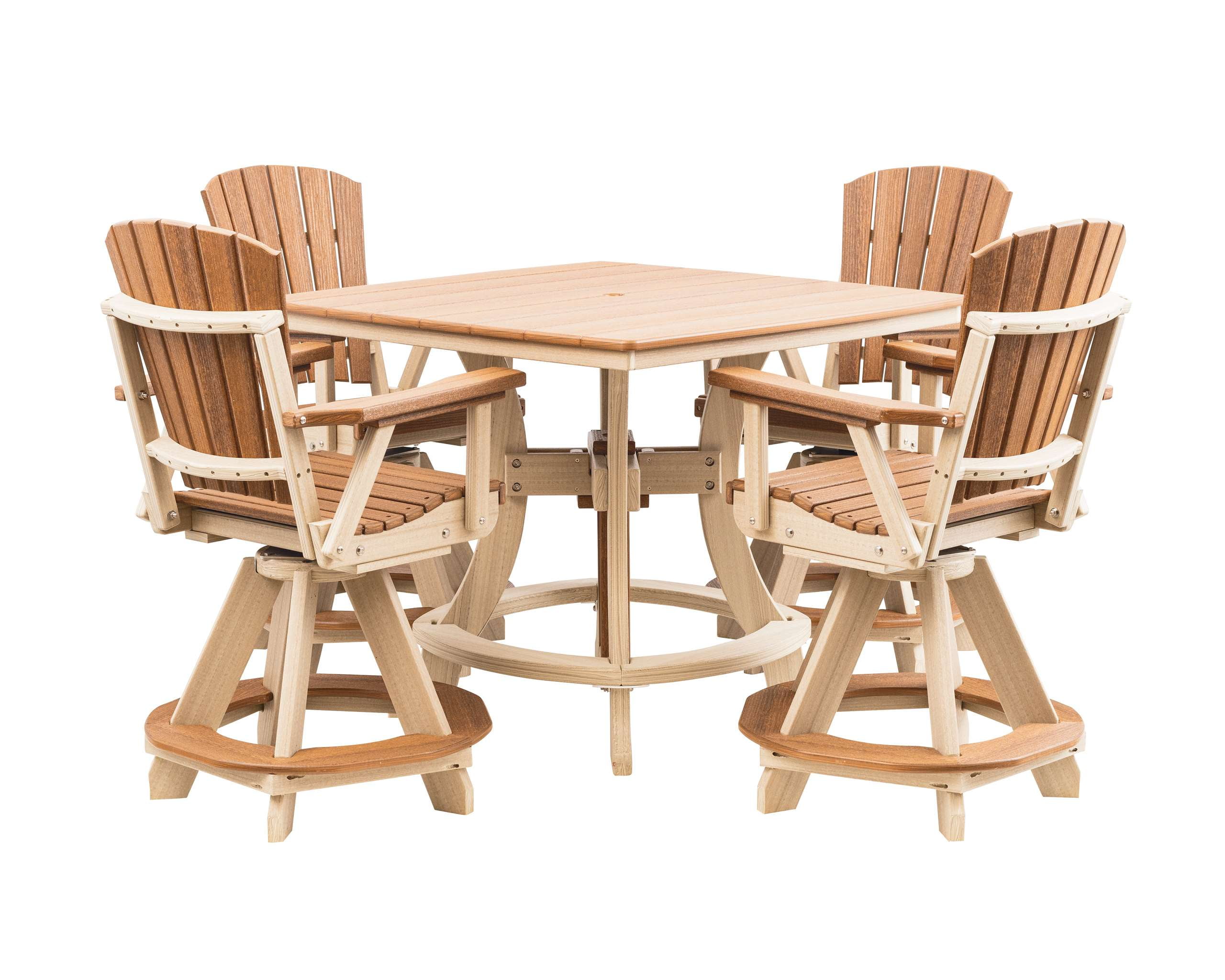 Grand Lake Amish Crafted 4 Person Poly Adirondack Counter Height Table ...