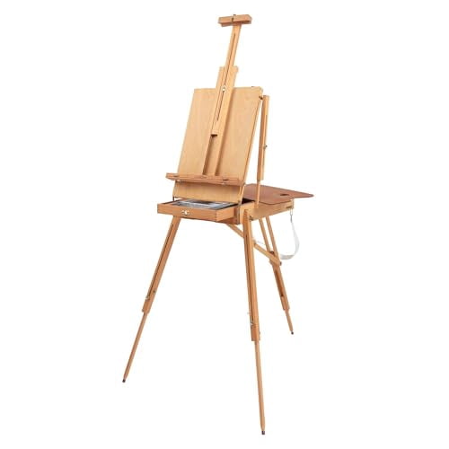 Grand Luxe Full Box French Easel- Oiled Beechwood Artist Easel with ...
