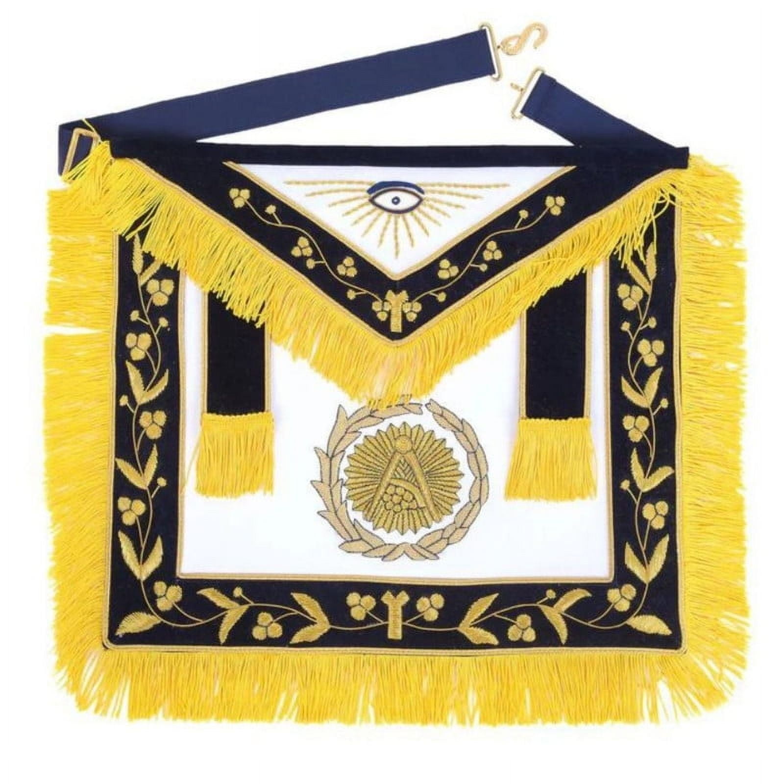 Grand Master Blue Lodge Apron - Elegant Black Velvet with Gold Emblem ...