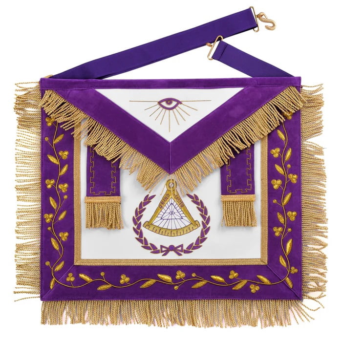 Grand Master Blue Lodge Apron - Majestic Purple Velvet with Gold ...