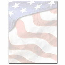 American Flag Patriotic Letter Papers, Set of 25 - Printing Sheets, 8 1 ...