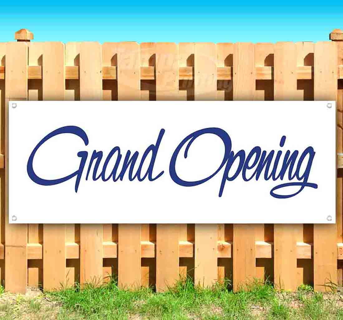 Grand Opening 13 oz Vinyl Banner With Metal Grommets - Walmart Business ...