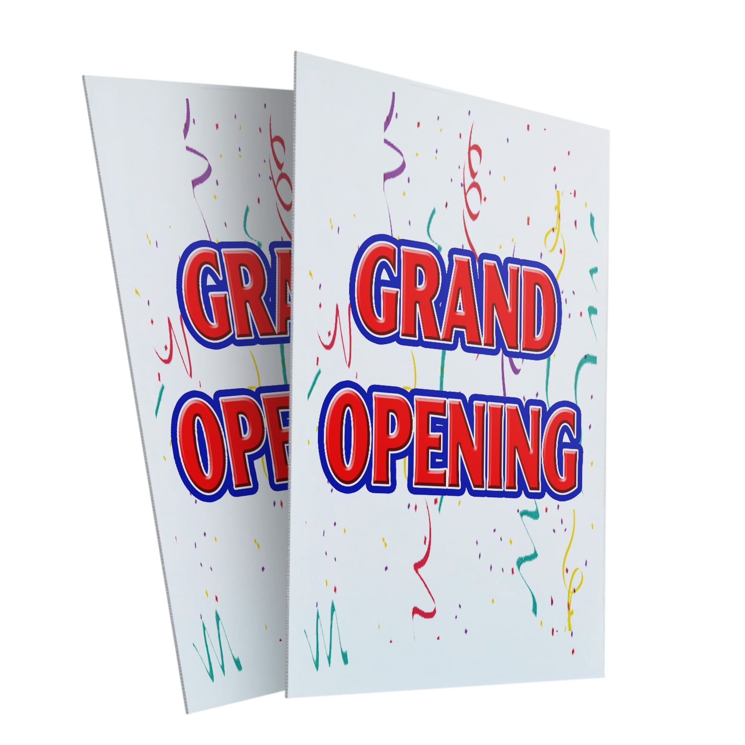 Grand Opening (2-PACK) 24" x 36" Plastic Signs | Sign Insert 4mm ...