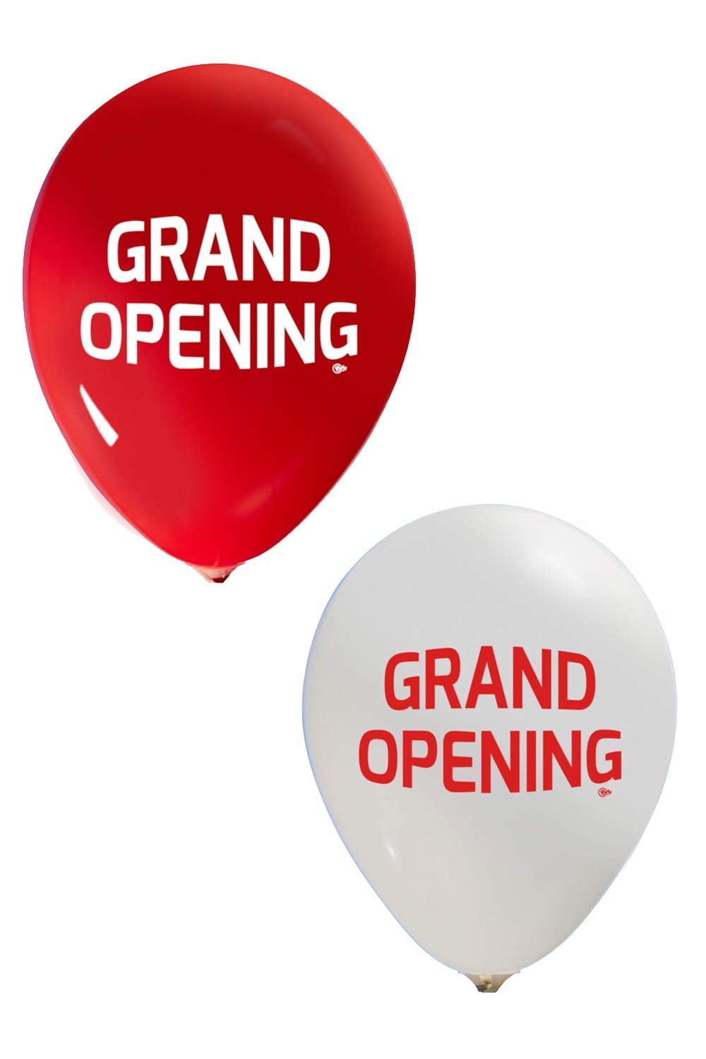 Grand Opening Balloons - 12 Inch Red and White Latex - 2 Sided Print ...