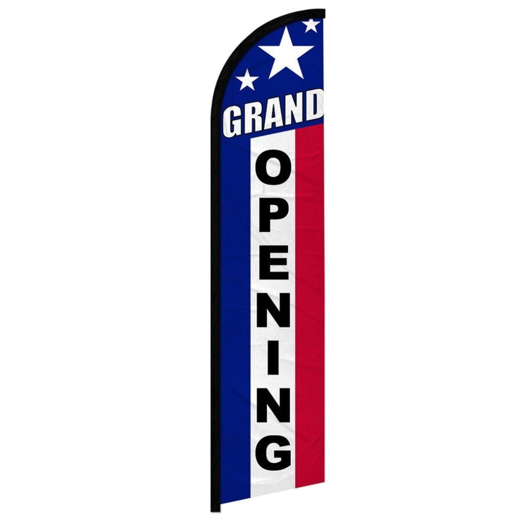 Grand Opening (RWB) Windless Banner Flag - Walmart.com