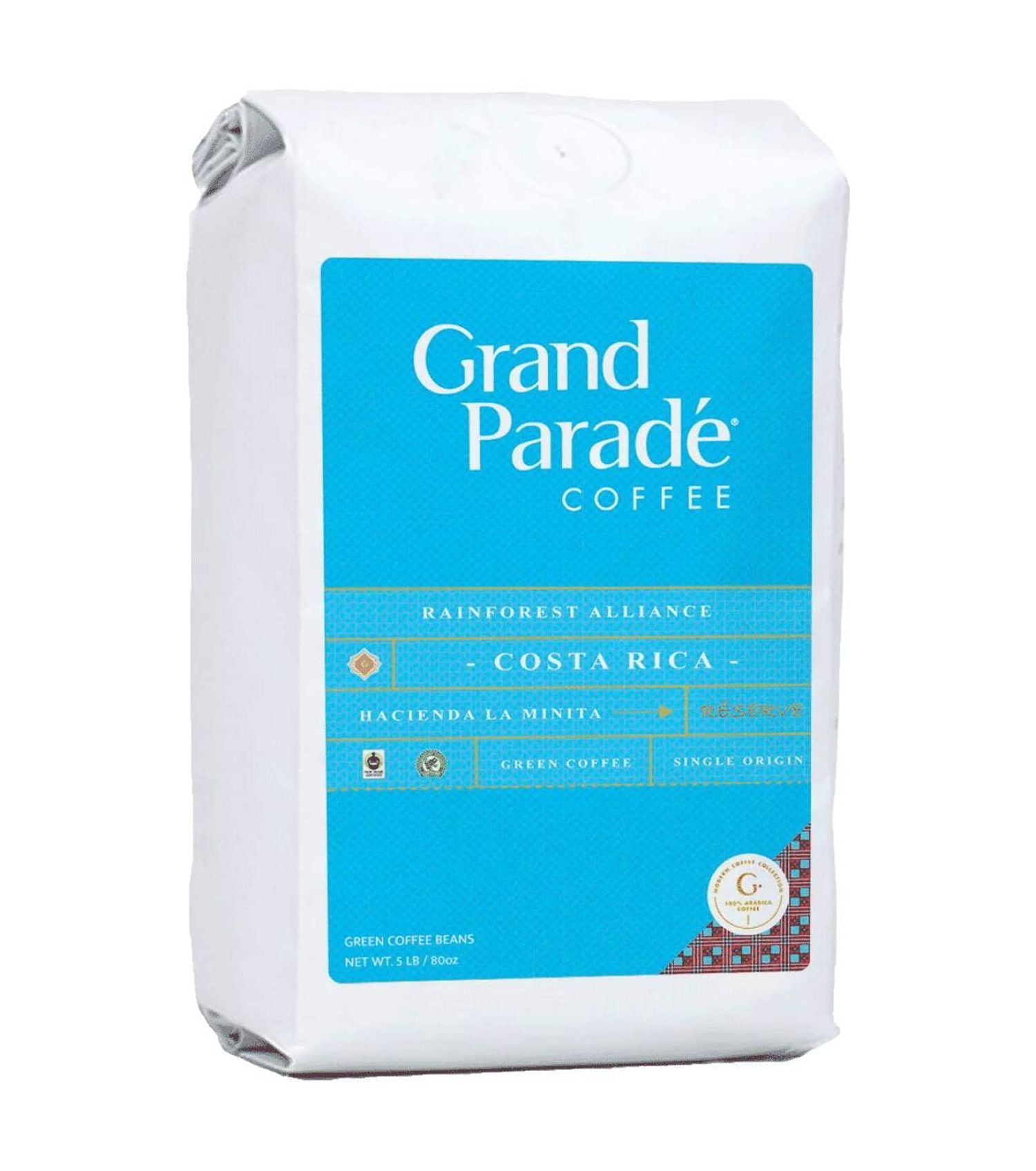 Grand Parade Coffee, 5 lbs Costa Rica Tarrazu Unroasted Green Coffee ...