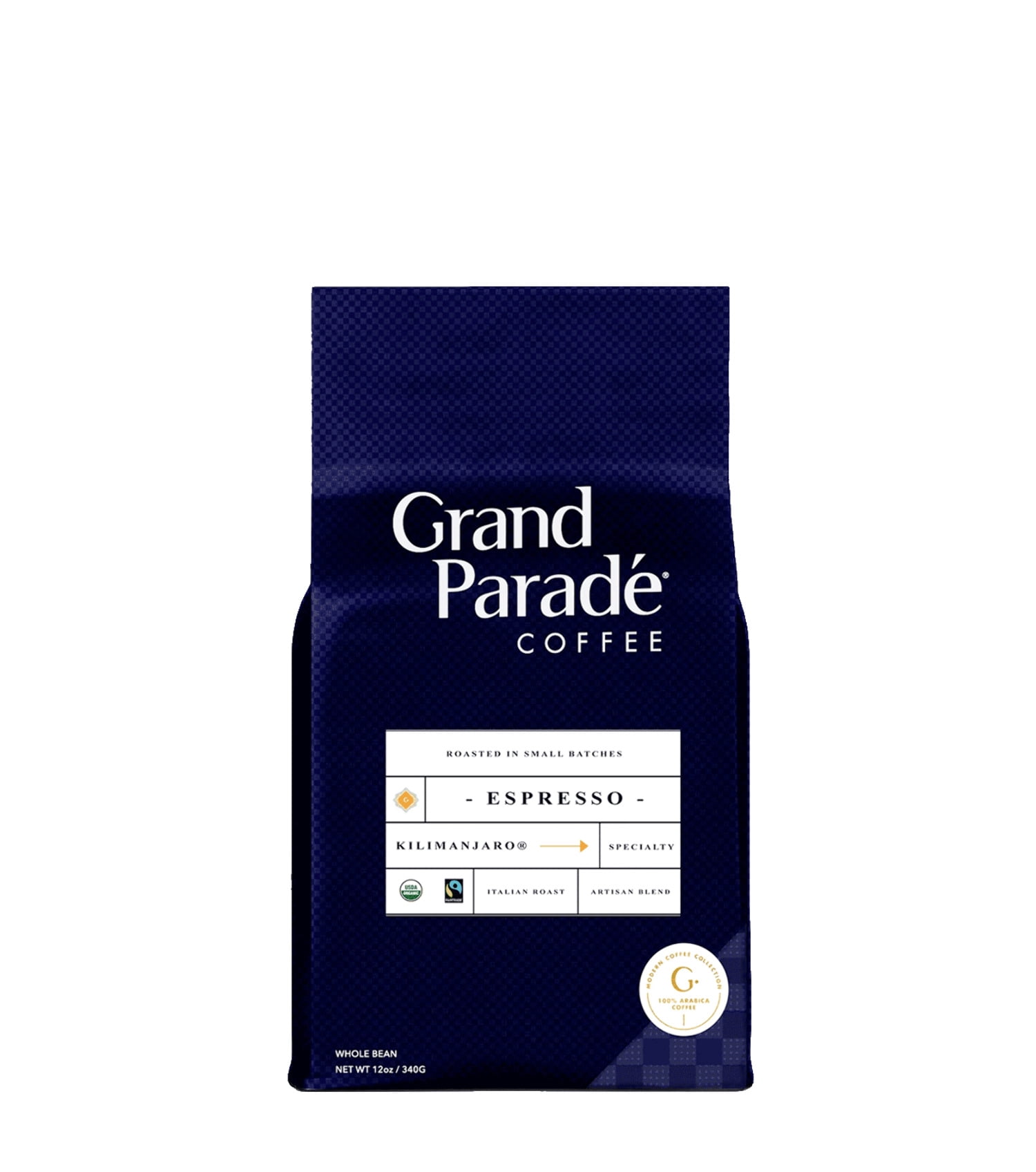 Grand Parade Coffee, Organic Italian Espresso, Medium Dark Roast, Whole ...