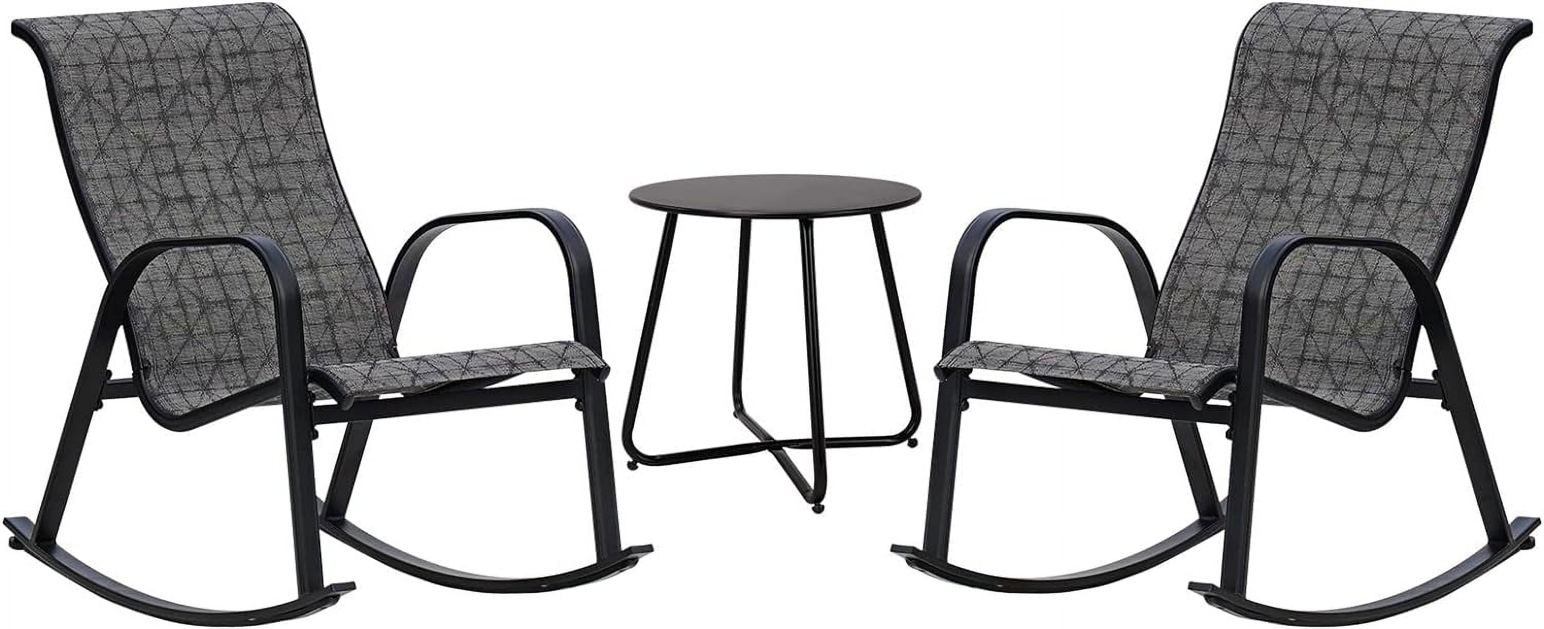 Grand Patio 3-Piece Patio Bistro Set, Outdoor Furniture Sling Rocking ...