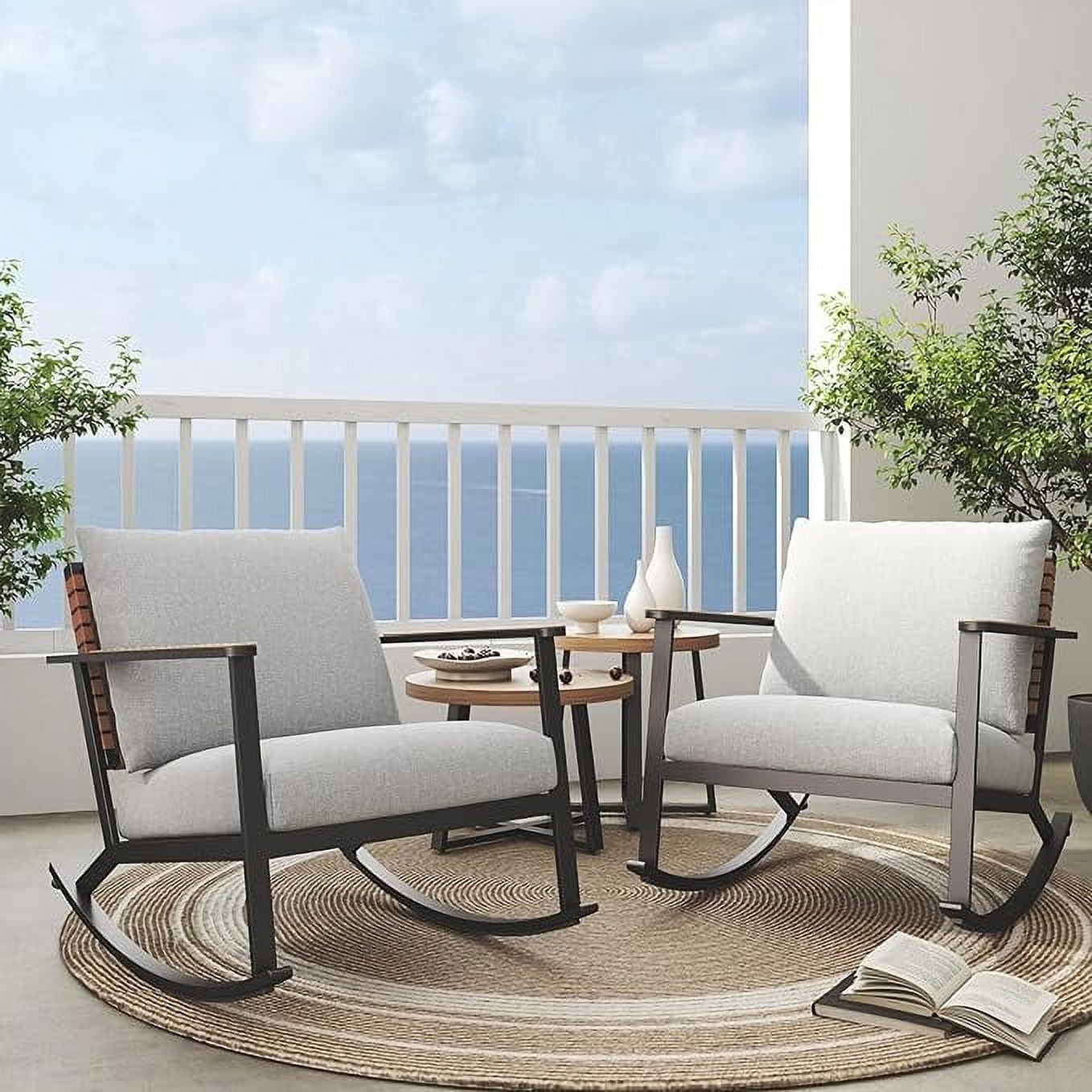 Grand Patio Outdoor 4-Piece Patio Wicker Bistro Set, Outdoor Furniture ...