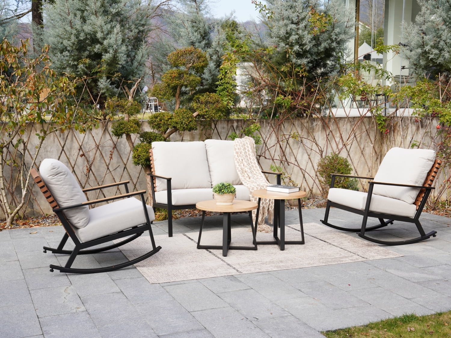 Grand Patio 5-Piece Patio Bistro Set, Outdoor Furniture Conversation ...