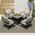 GRAND PATIO 5-Piece Patio Furniture Set, Cushioned Rocking Chairs ...