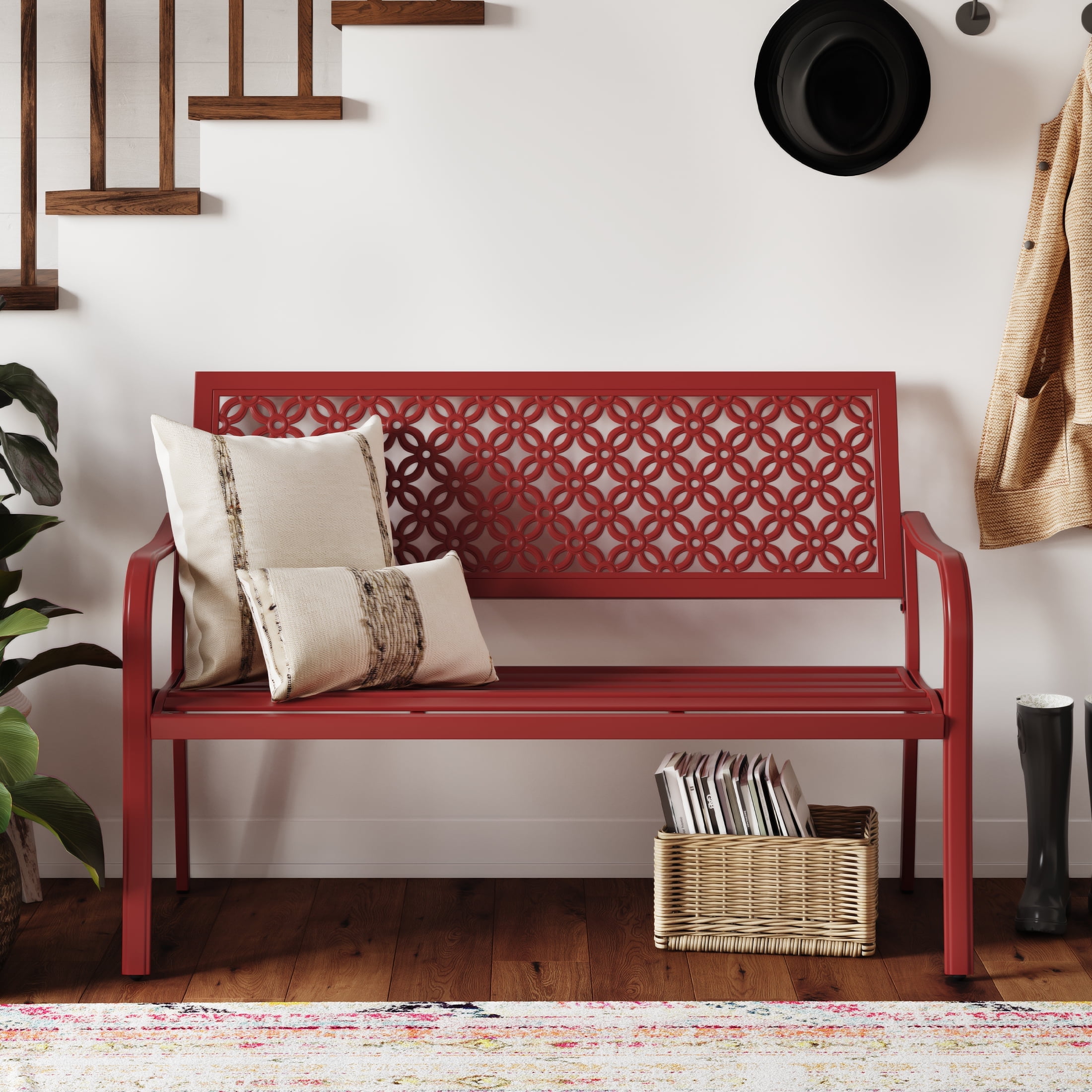 Grand Patio Heavy-Duty Outdoor Garden Bench, Anti-Rust Frame, Seating ...