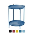 Grand Patio Metal Furniture: 2-Tier Weather-Resistant Steel Side Table ...