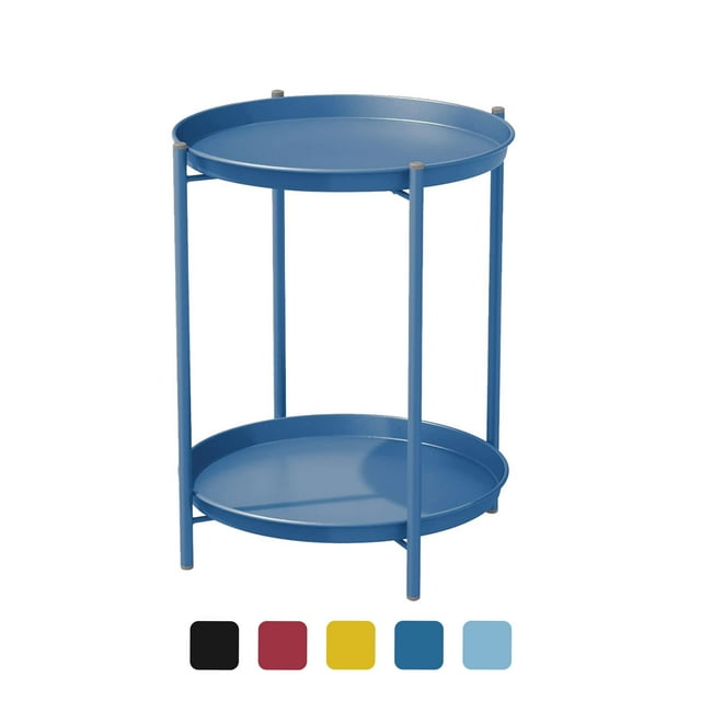 Grand Patio Metal Furniture: 2-Tier Weather-Resistant Steel Side Table ...