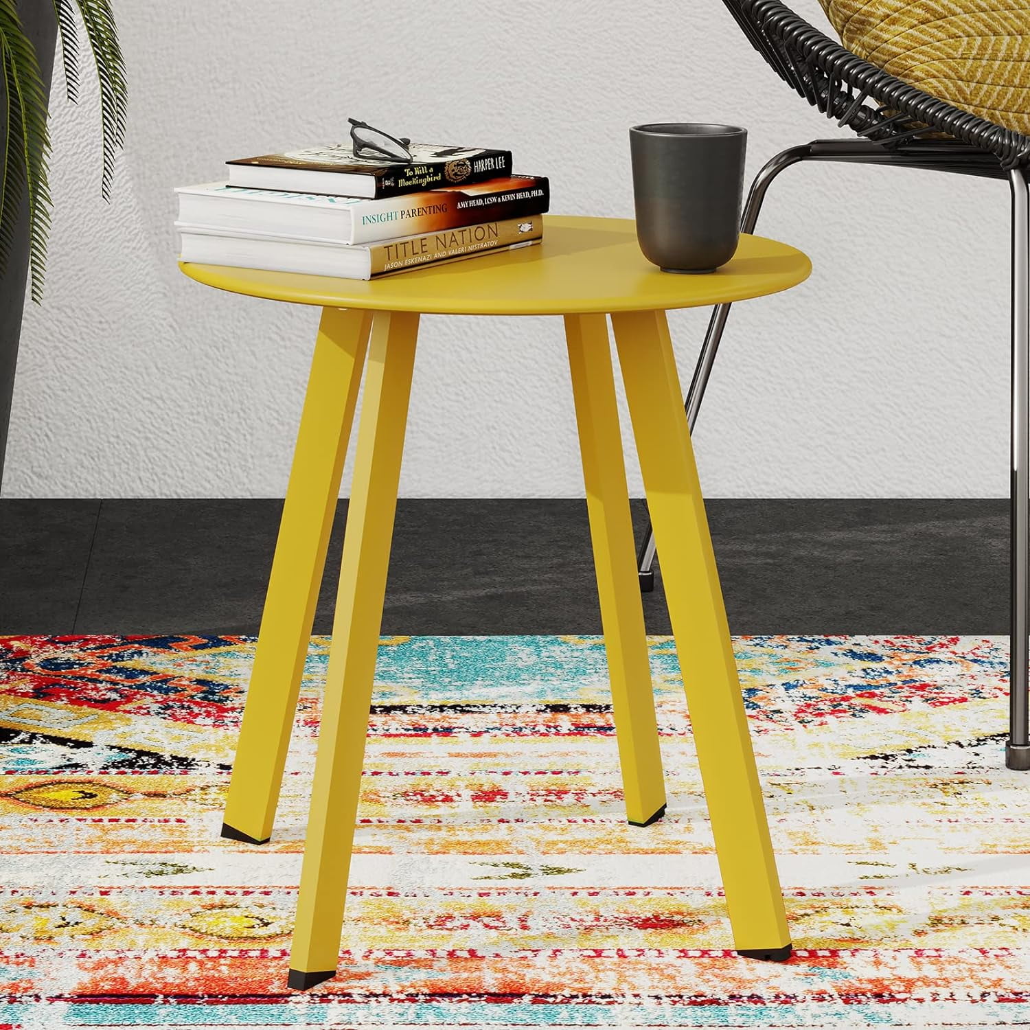 Grand Patio Small Metal Exterior Table, Indoor & Outdoor Wiley Accent ...