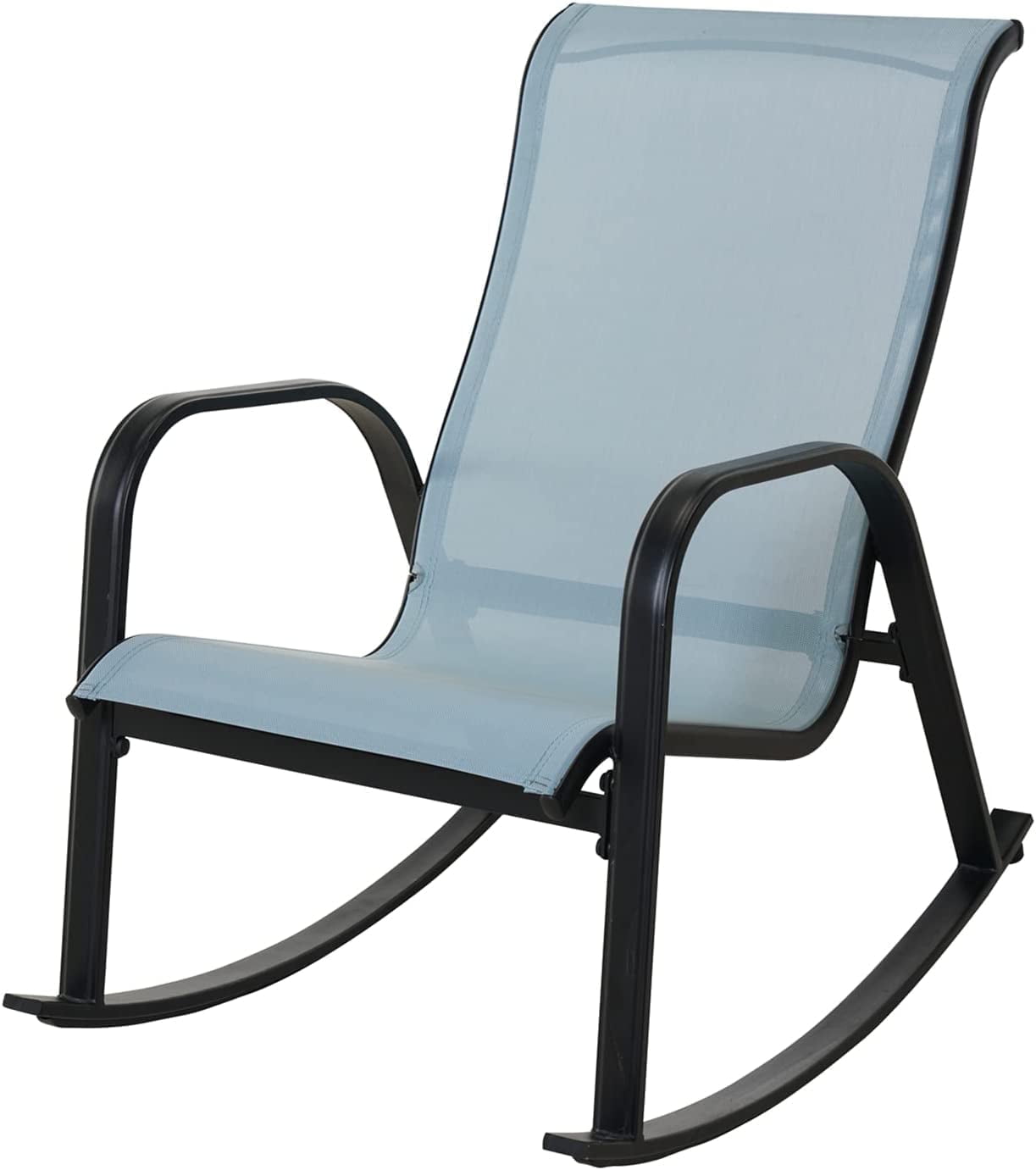Grand Patio Outdoor Metal Back Rocking Chair, All-Weather, Steel Frame ...