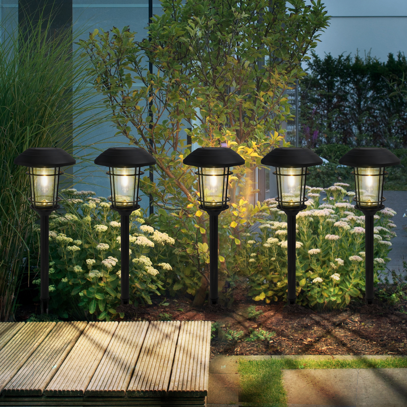 SPRING PARK Solar LED Light Outdoor Path Garden Yard Lawn Landscape ...