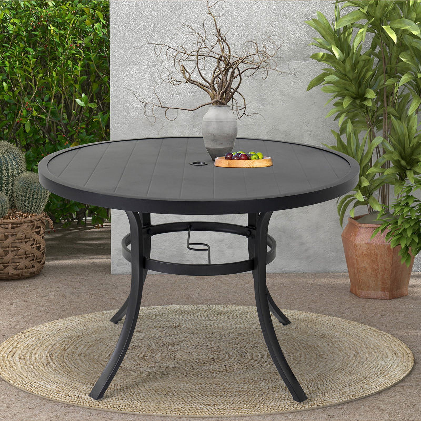 Grand Patio Outdoor & Indoor EMMA Steel Dining Table, Rust Resistant ...