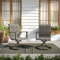 Gymax Set of 2 Patio Chairs Dining Chairs w/ Steel Frame Yard Outdoor ...