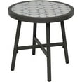 Grand Patio Metal Circle Outdoor Round Side Table with Porcelain Mosaic ...