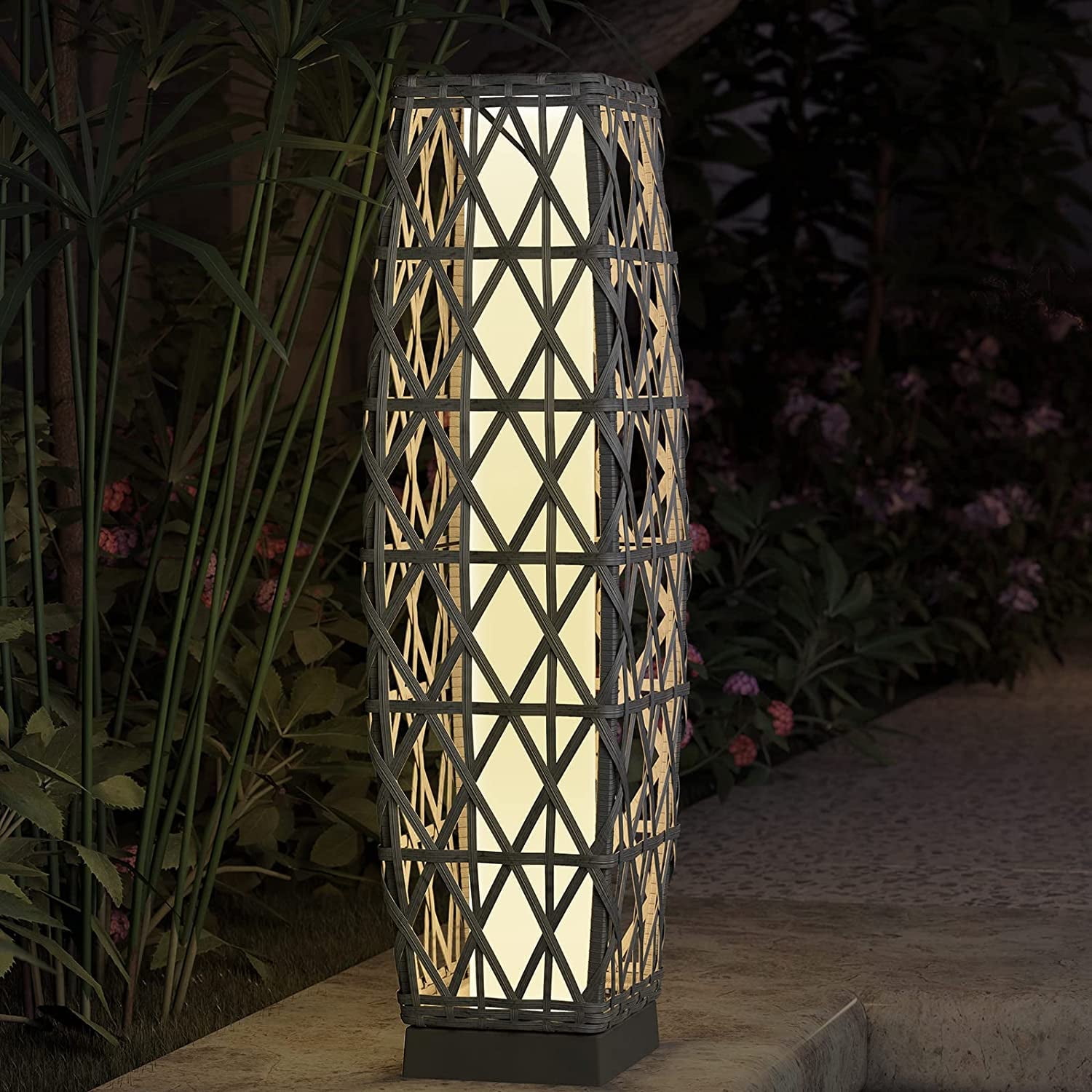 Grand Patio Outdoor Solar Powered LED Floor Lamp - Accent Standing ...