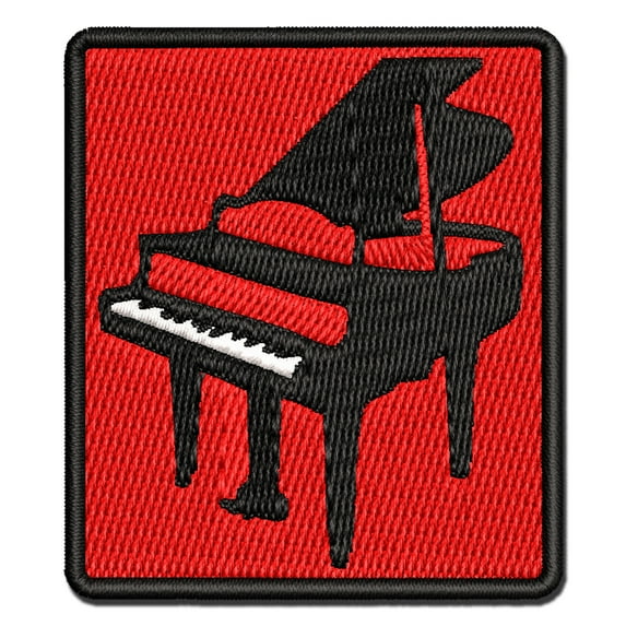 Grand Piano Musical Instrument Applique Multi-Color Embroidered Hook ...