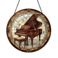 Grand Piano Stained Glass Style Suncatcher, Decorative Window Hanging ...