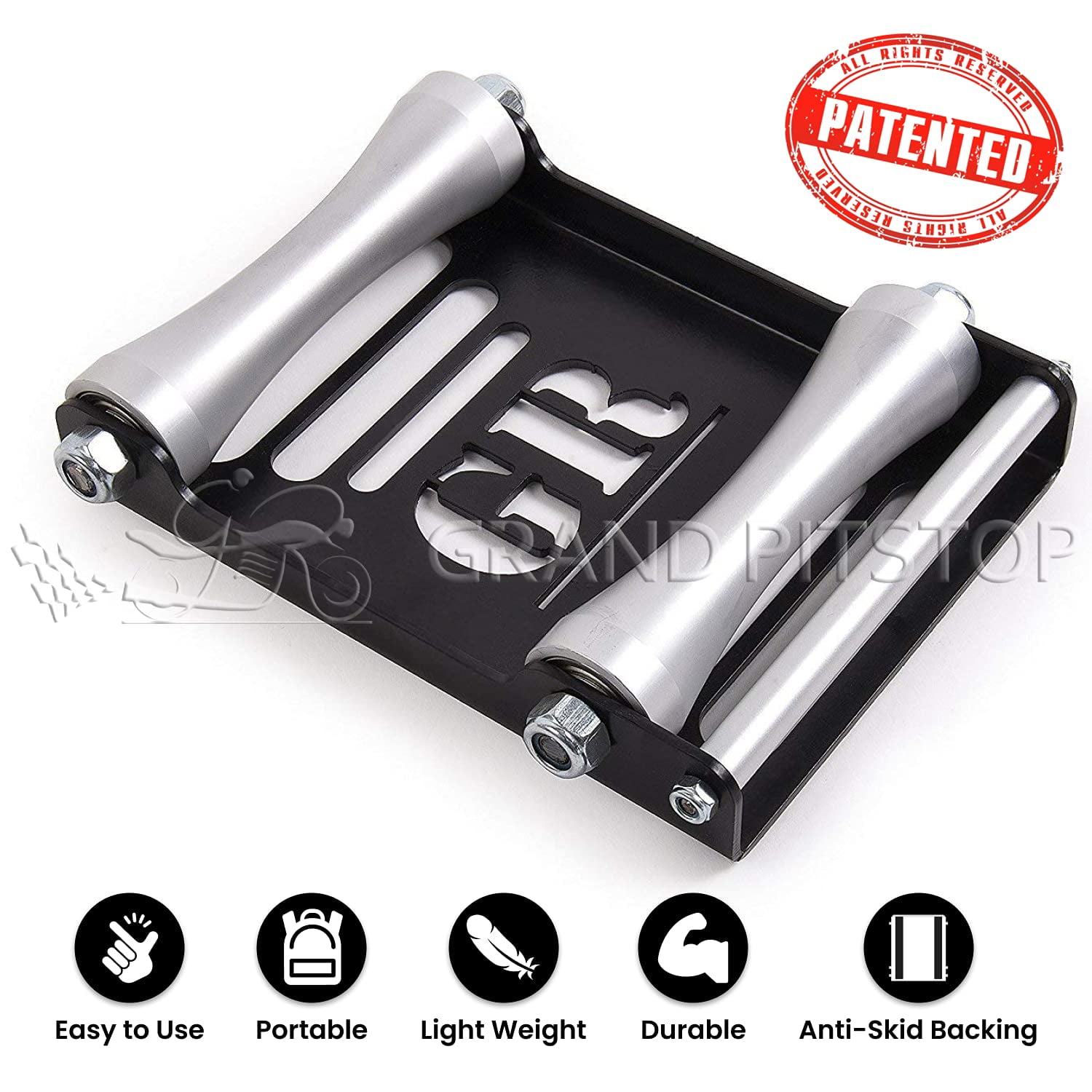 Grand Pitstop Universal Steel Motorcycle Wheel Roller Stand for Dirt ...