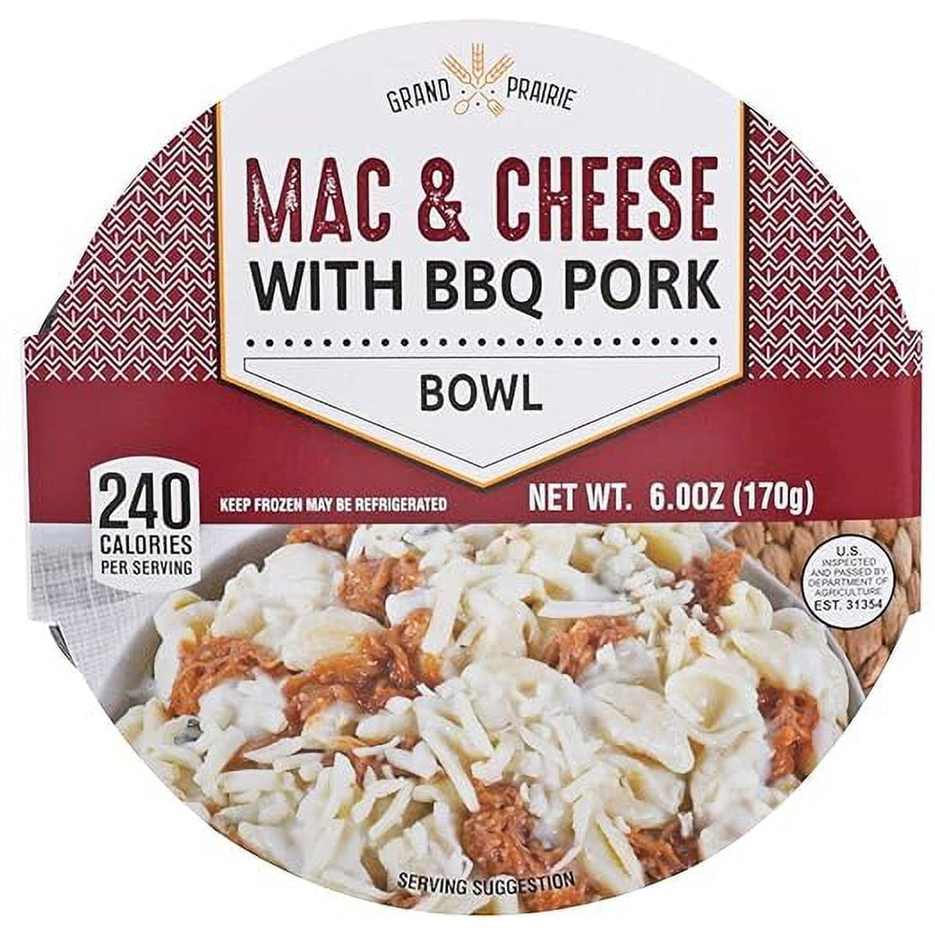 Grand Prairie Foods Macaroni n Cheese with Barbecue Pulled Pork, 6 ...