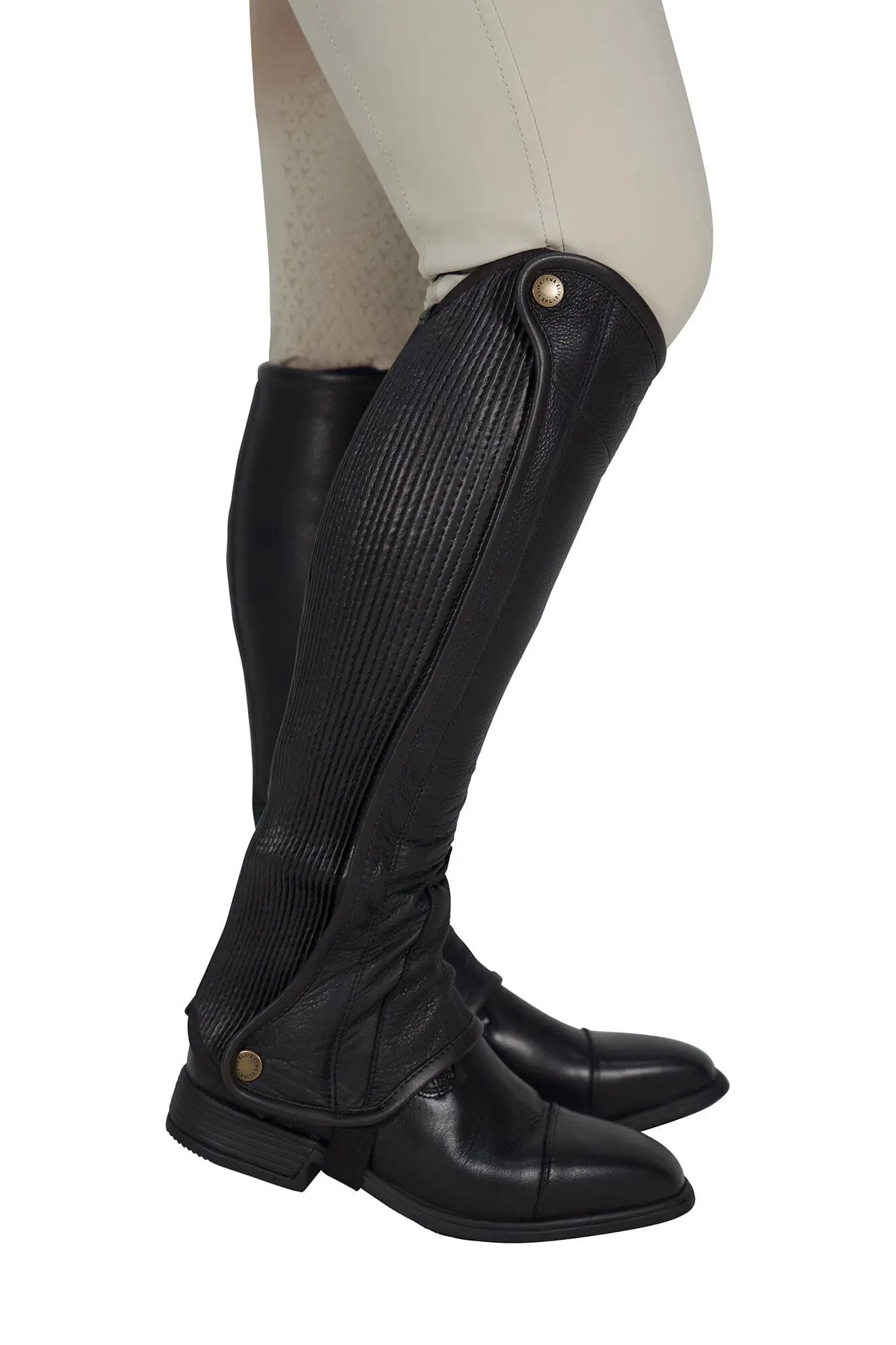 Grand Prix Elite Leather Half Chaps, Black, Extra Small - Walmart.com