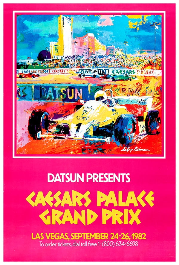 Grand Prix - Las Vegas - 1982 - Vintage Racing Poster (12x18Inches ...