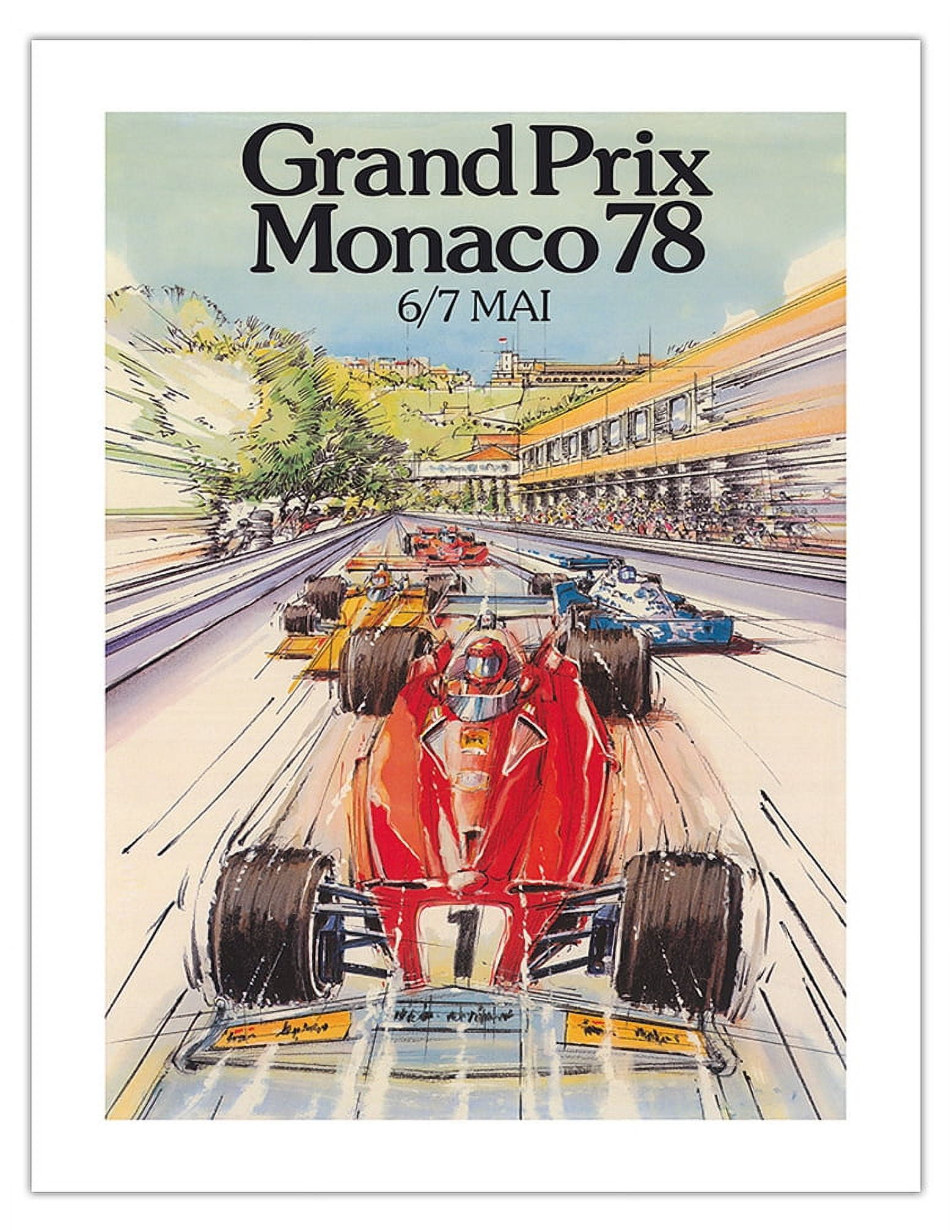Grand Prix Monaco 1978 - Formula One F1 - Vintage Car Racing Poster by ...